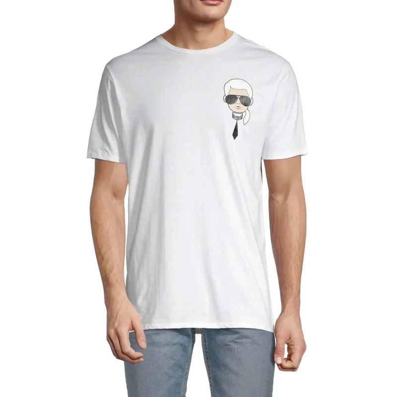 KARL LAGERFELD PARIS MENS CLASSIC KARL CHARACTER T-SHIRT - Branded ...