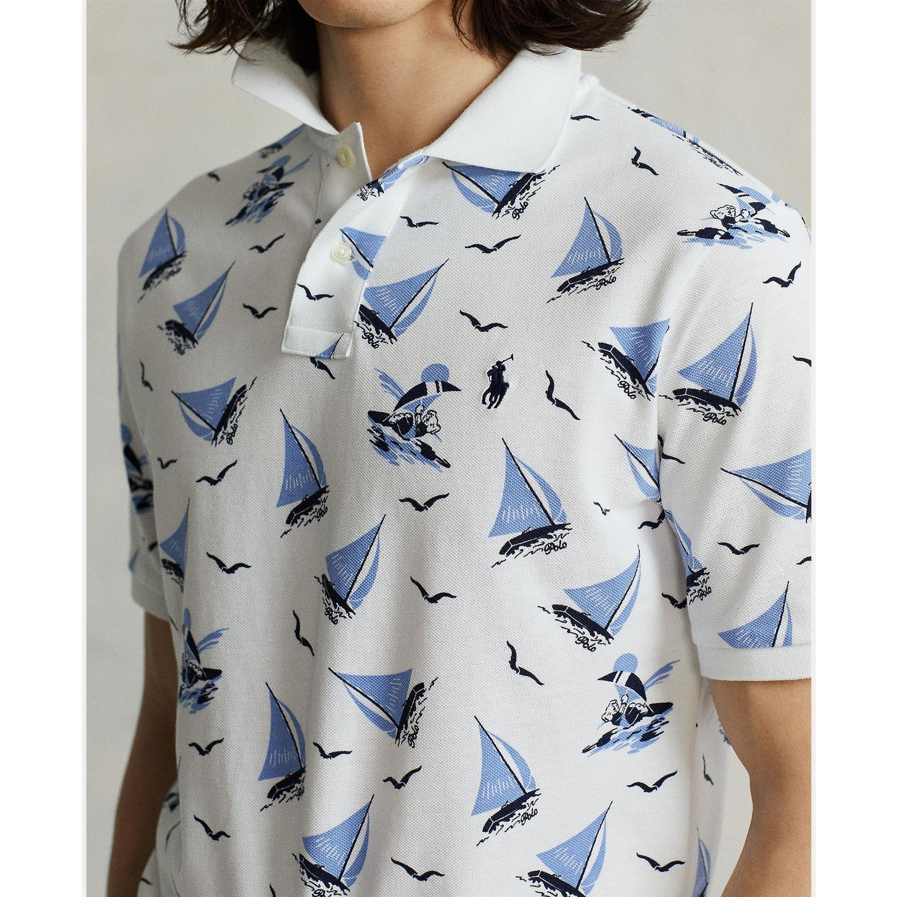 RALPH LAUREN SAILBOAT SKIPPER BEARWAIIAN MESH POLO SHIRT - Branded ...