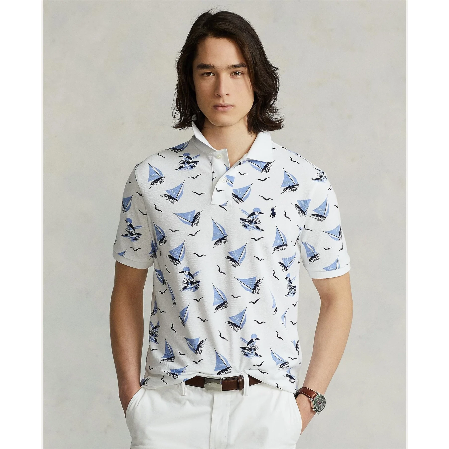 RALPH LAUREN SAILBOAT SKIPPER BEARWAIIAN MESH POLO SHIRT - Branded ...